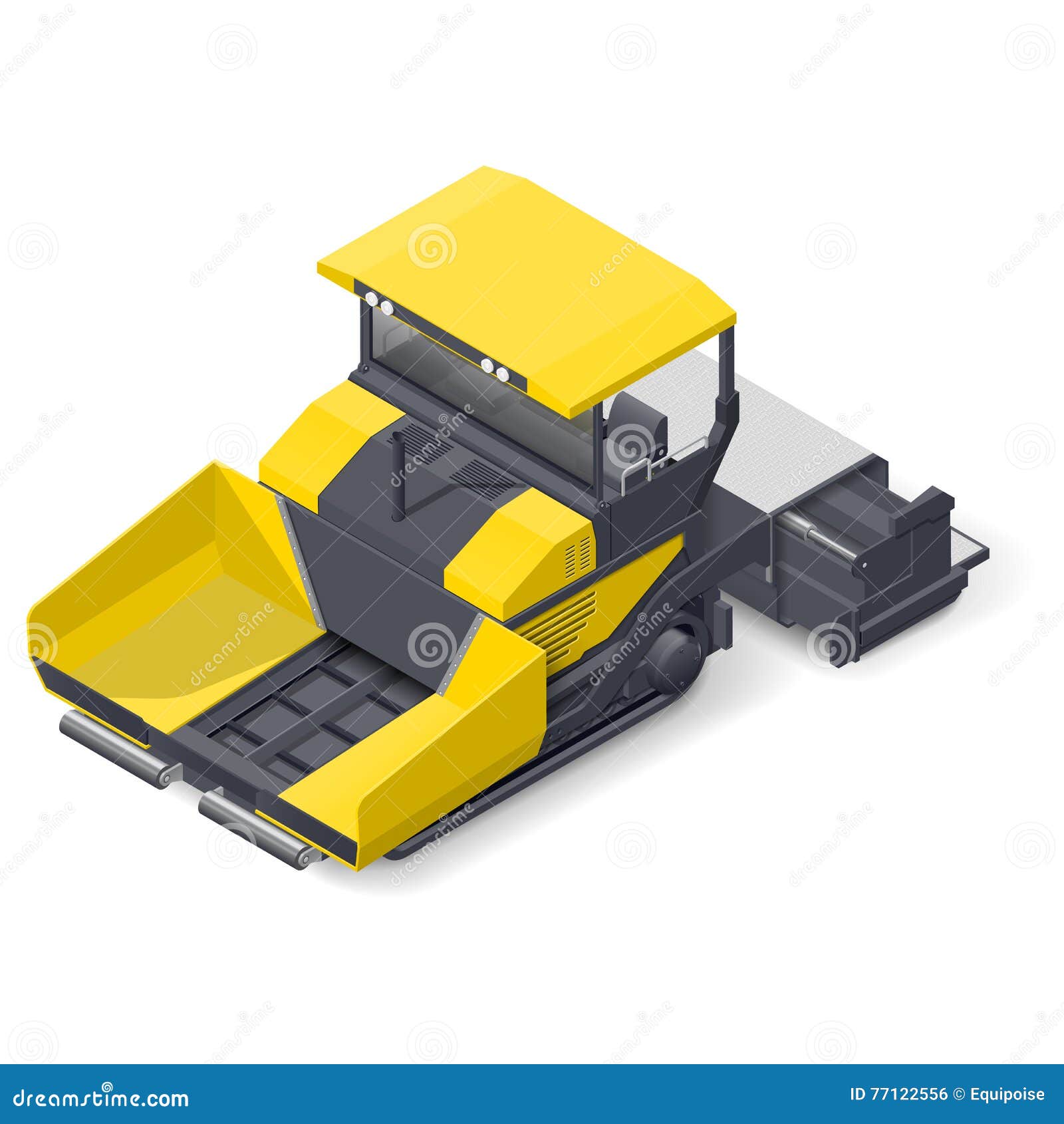 Yellow Paver Cartoon Illustration | CartoonDealer.com #125372421
