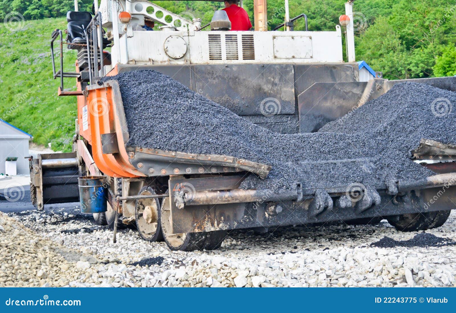 Asphalt paver machine stock image. Image of blue, heavy - 22243775