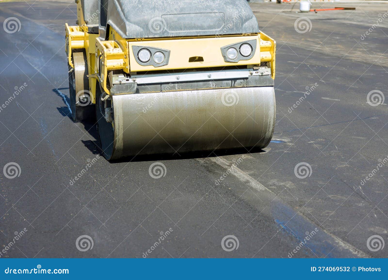 Asphalt Paver Machine on the Road Repair Site Road Renewal Process ...