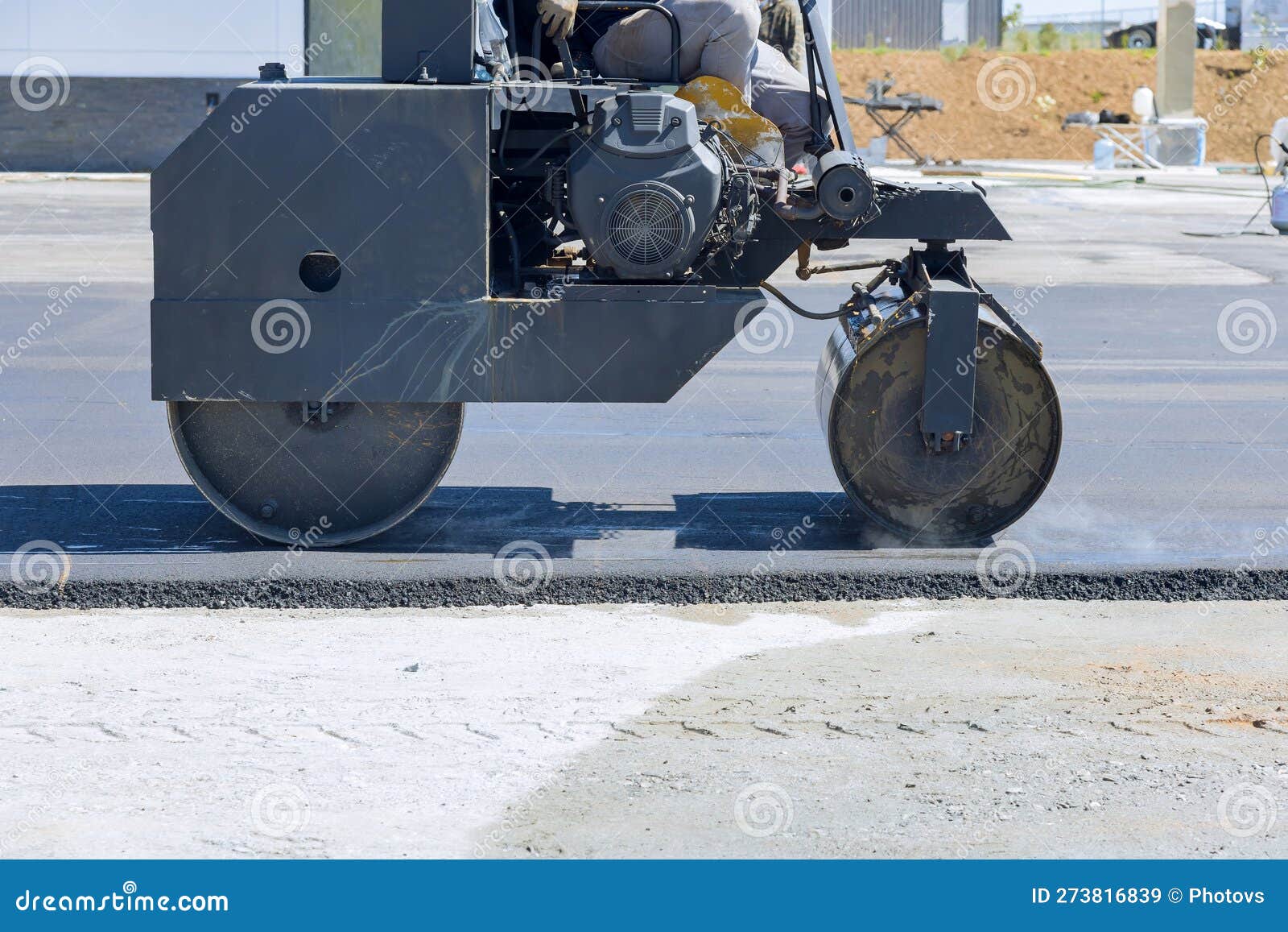 An Asphalt Paver Machine and a Steam Roller Will Be Used during the ...