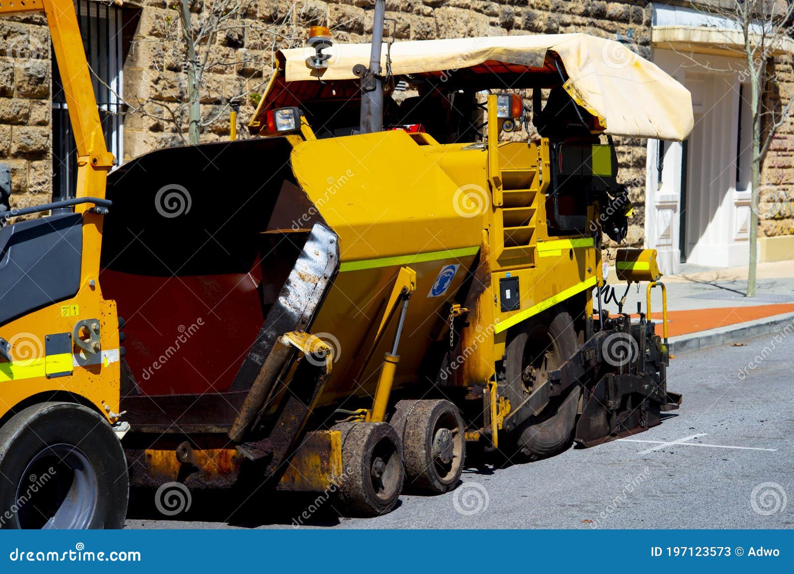 Asphalt Paving Machine stock image. Image of machine - 197123573