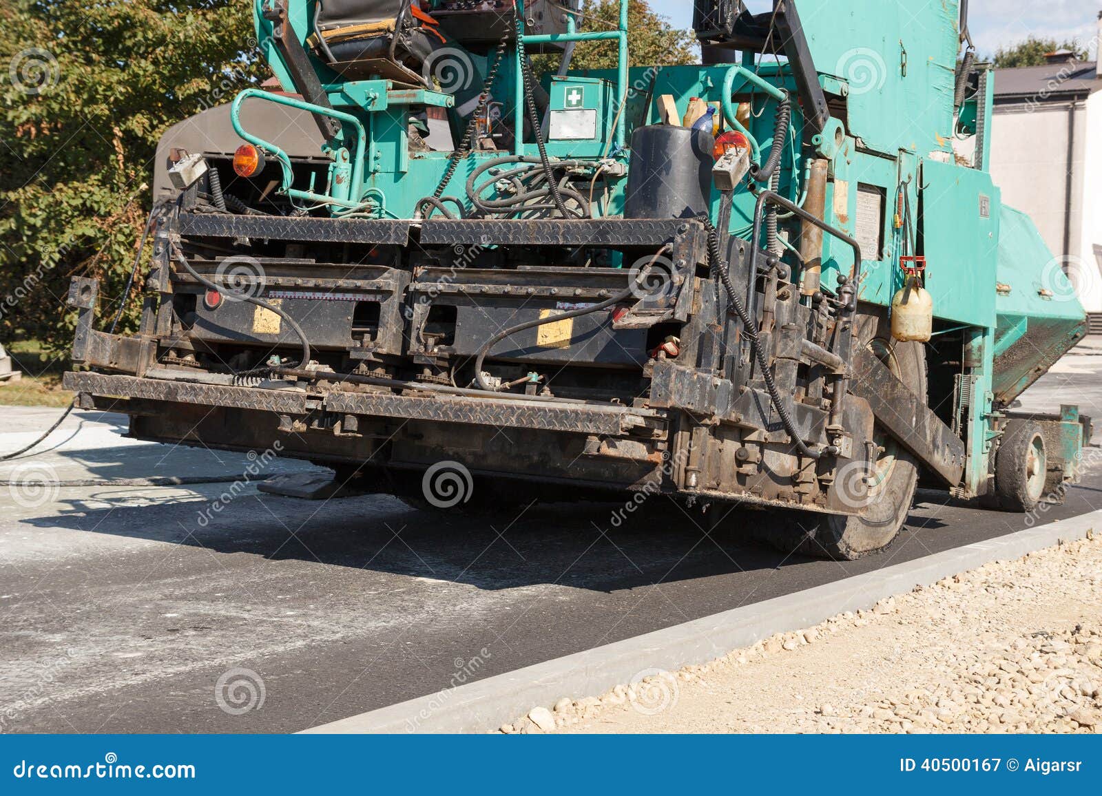 Asphalt paving machine stock image. Image of street, road - 40500167