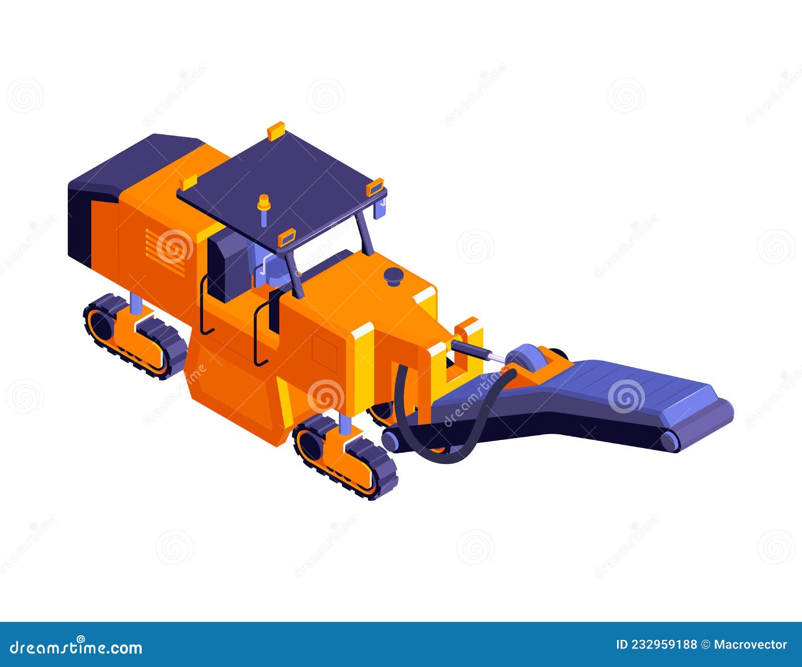 Asphalt Pouring Machine Composition Stock Vector - Illustration of ...