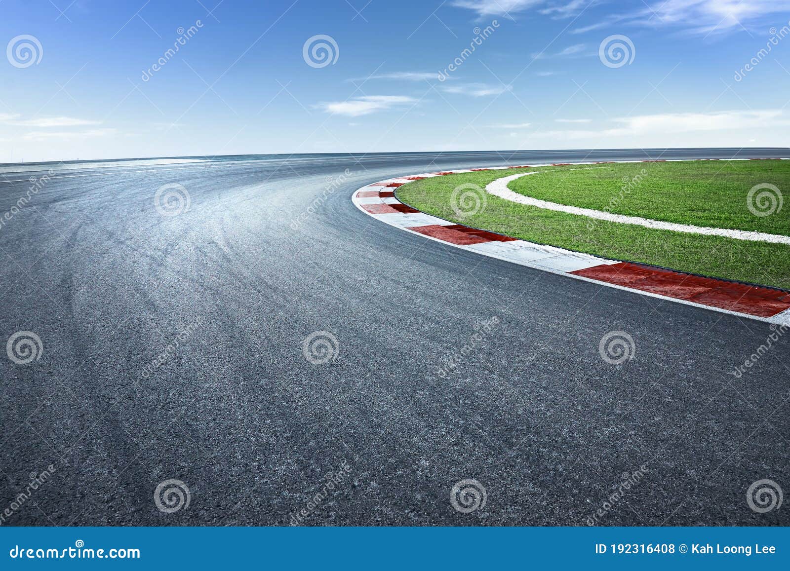 View of the Infinity Empty Asphalt International Race Track. Stock ...