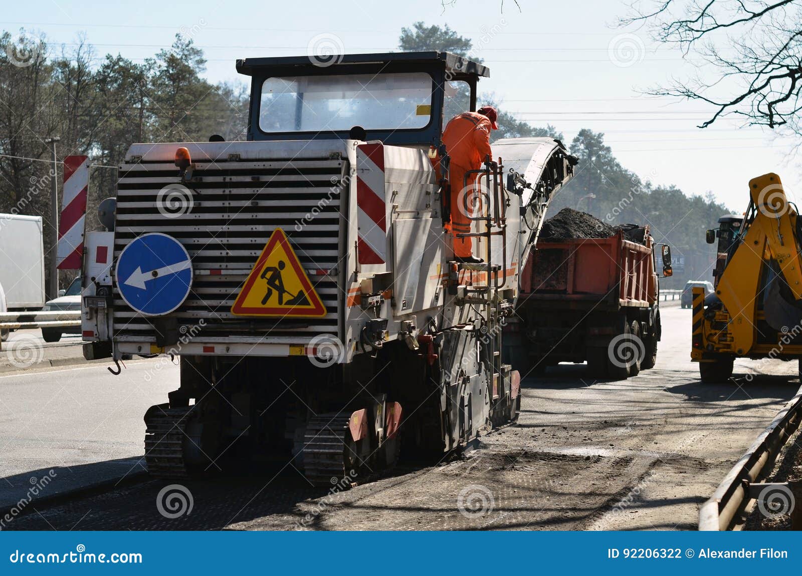 Asphalt replace machine stock photo. Image of driver - 92206322