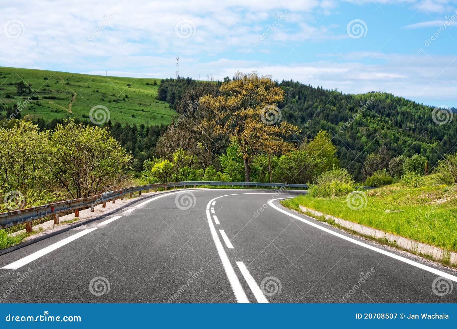 Asphalt road stock image. Image of outdoor, meadow, landscape - 20708507