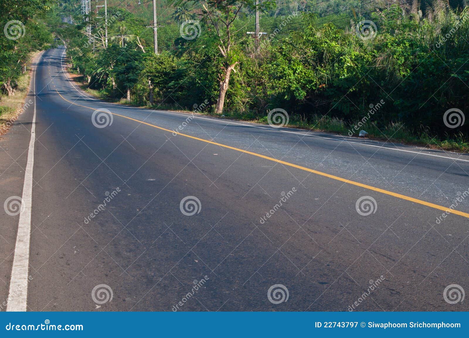 Asphalt road stock image. Image of journey, mountain - 22743797