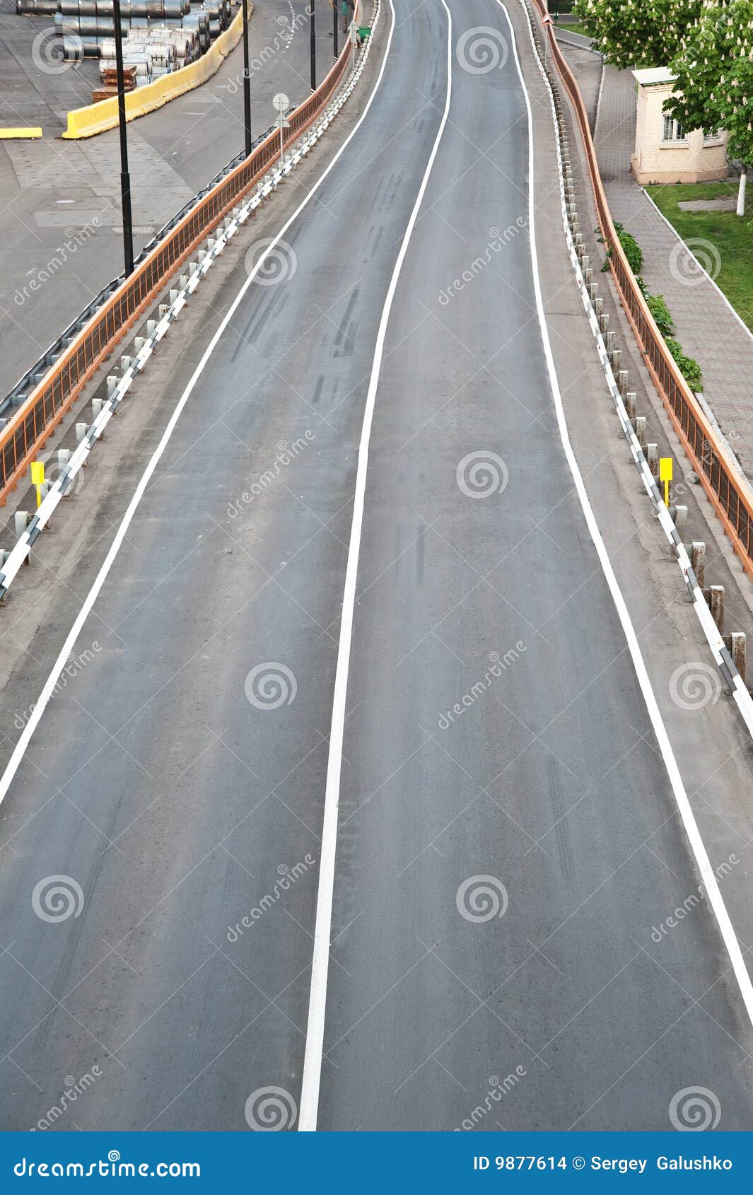 Asphalt road stock photo. Image of business, land, lane - 9877614