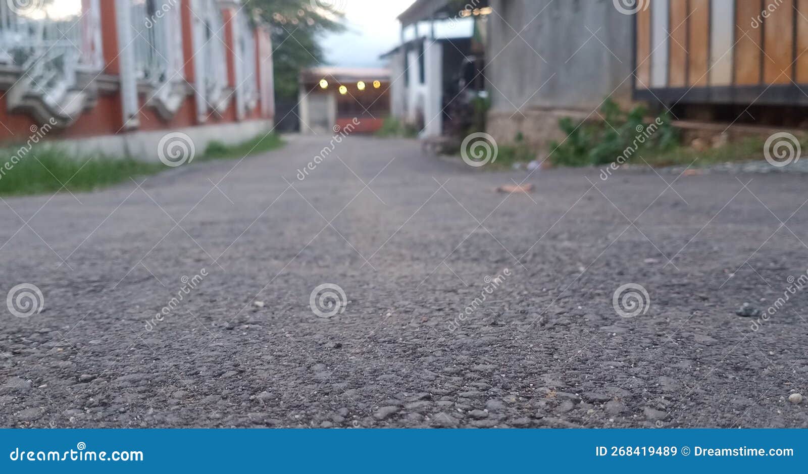 Asphalt Road Around the House Stock Image - Image of soil, pedestrian ...