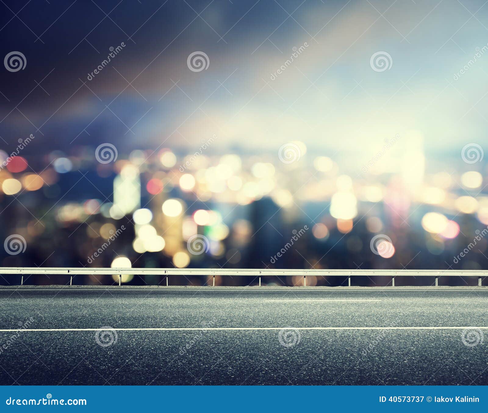 Asphalt Road and Blurred City Stock Image - Image of modern, side: 40573737