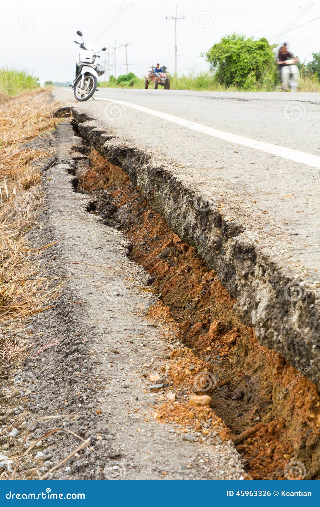 Collapsed Soil Near The Concrete Rings Of An Underground Well ...