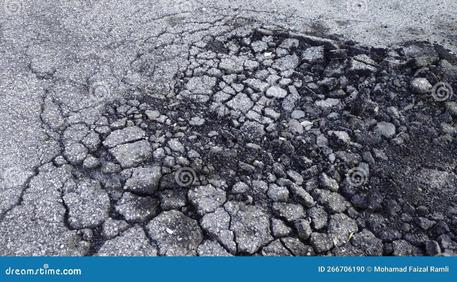 Asphalt Road with Crack. Damage and Broken Stock Photo - Image of ...