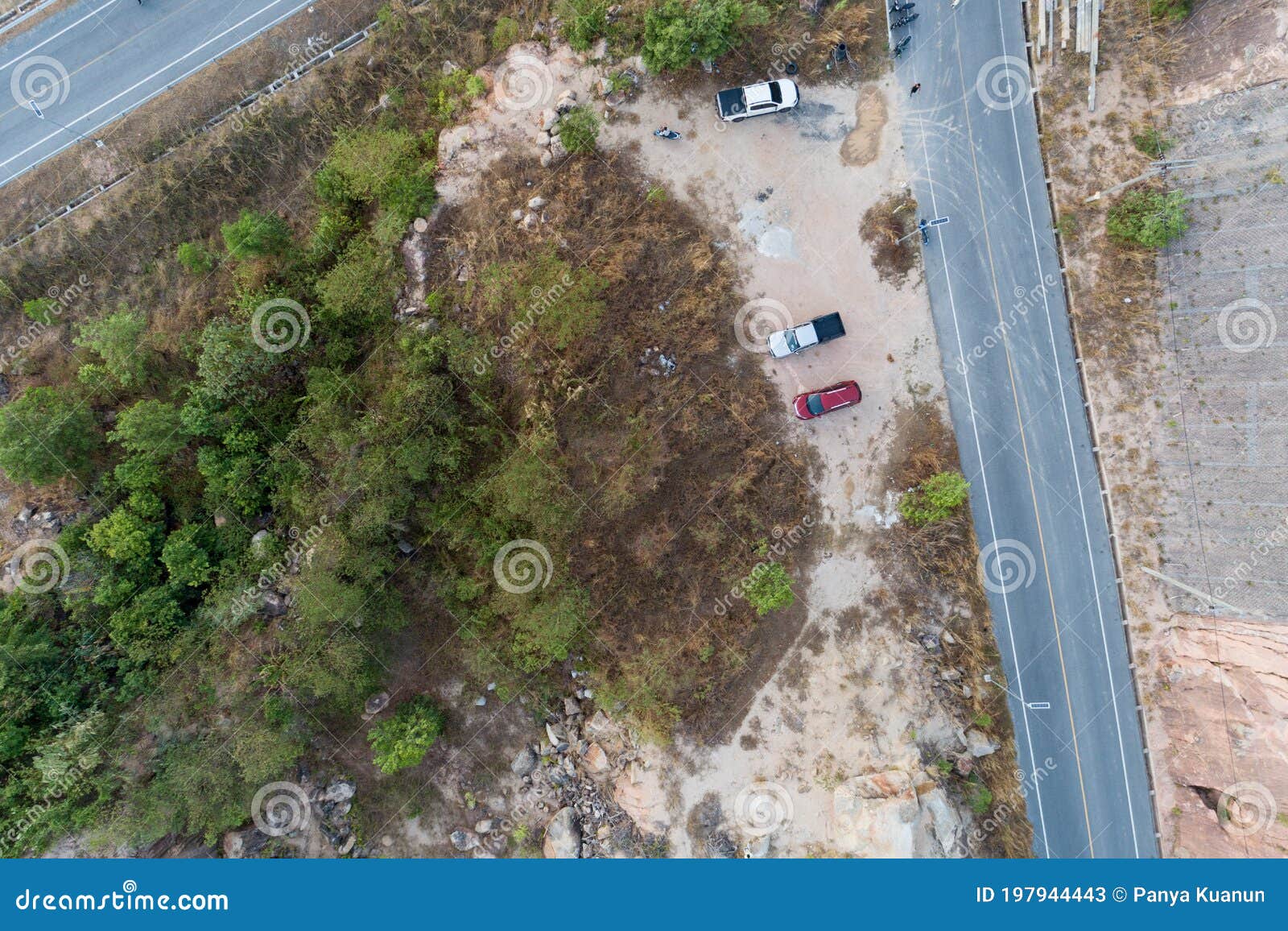 Down Angle View Of Stop Sign Against White Rough Concrete Wall. Side ...
