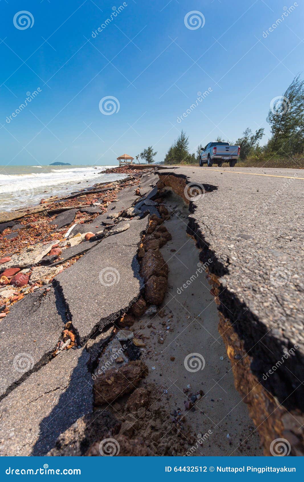 Asphalt road damaged editorial photography. Image of construction ...