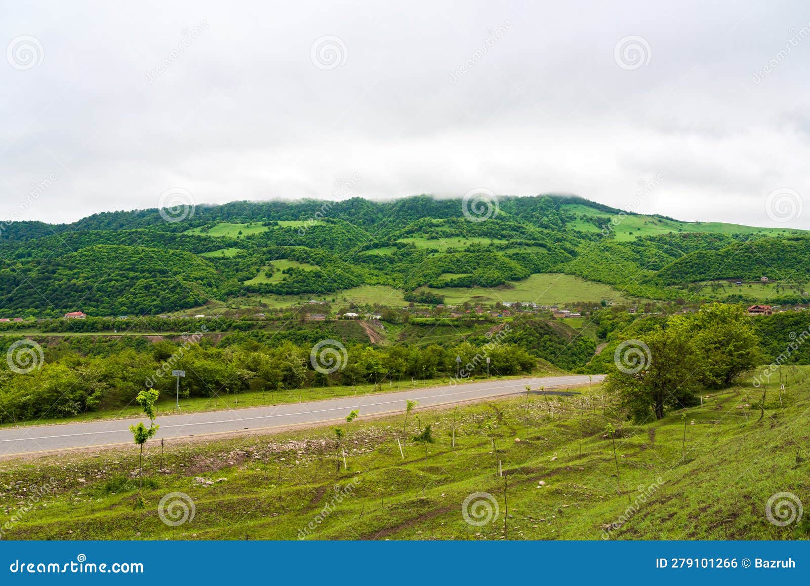 Asphalt Road in the Green Mountains, Summer Journey Stock Photo - Image ...