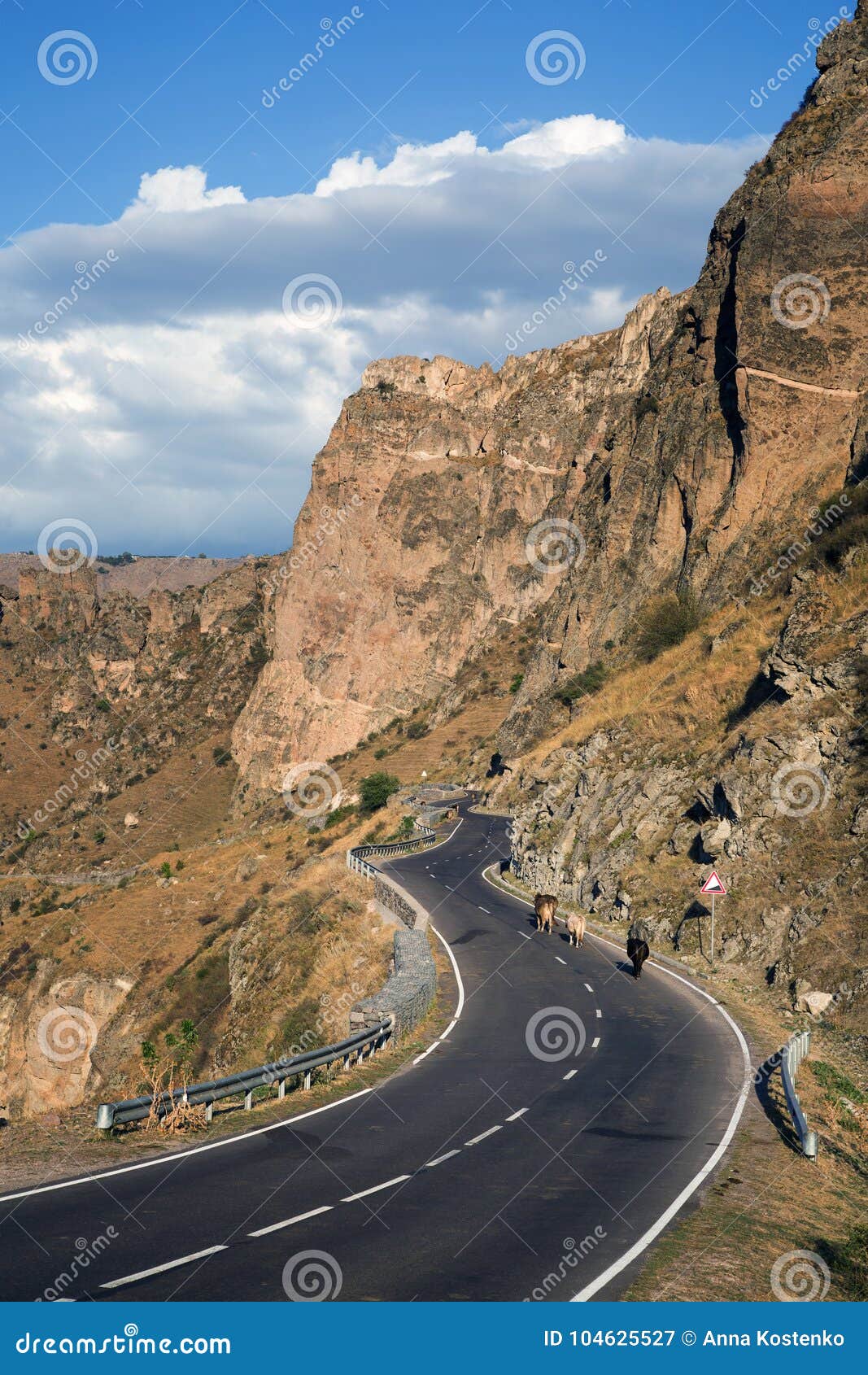 Road High in the Mountains of Georgia Stock Image - Image of signs ...