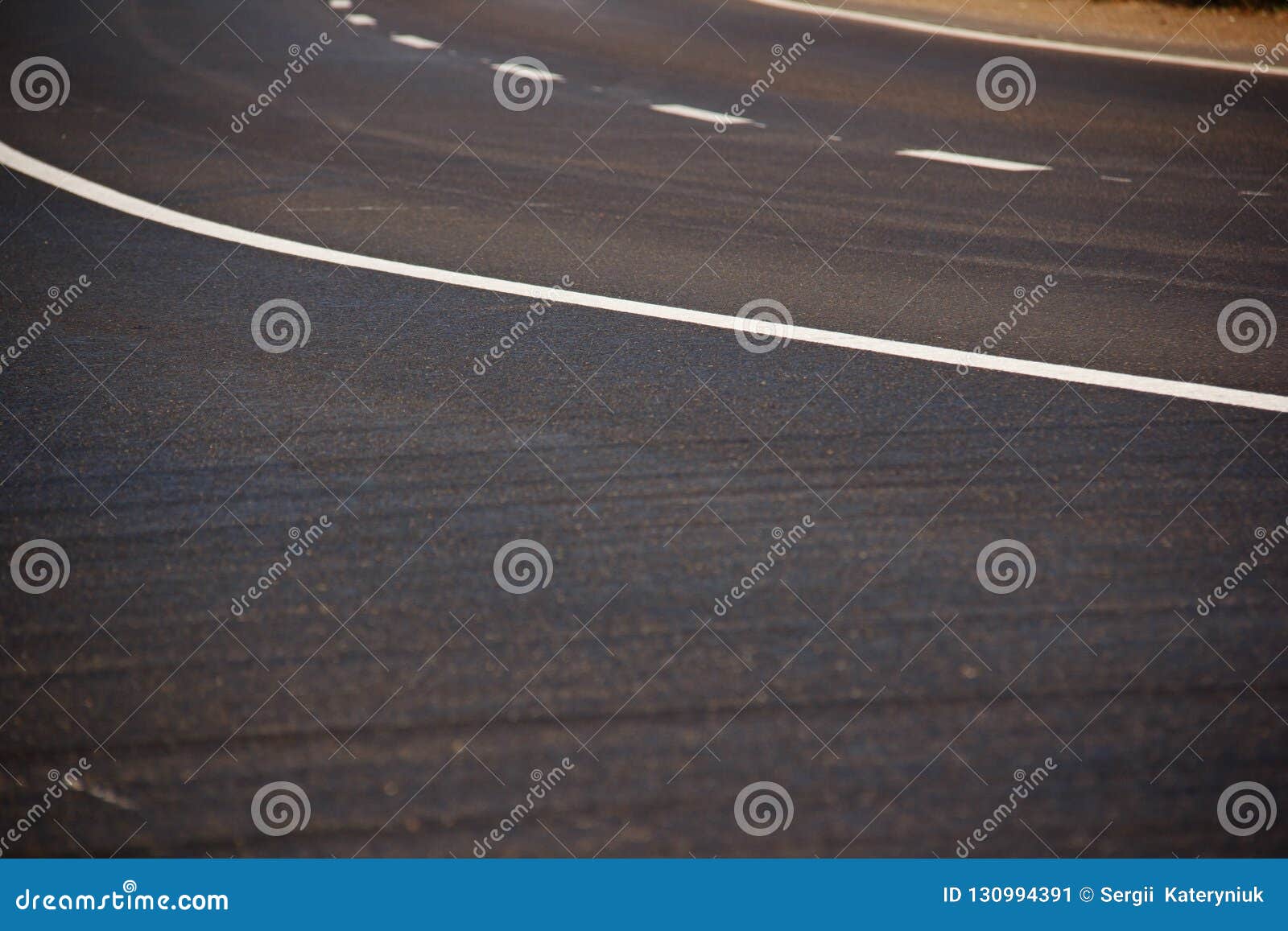 Asphalt Road with Marking Lines White Stripes Stock Image - Image of ...