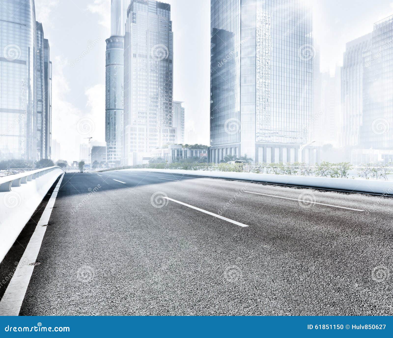 Asphalt road modern city stock photo. Image of cold, central - 61851150