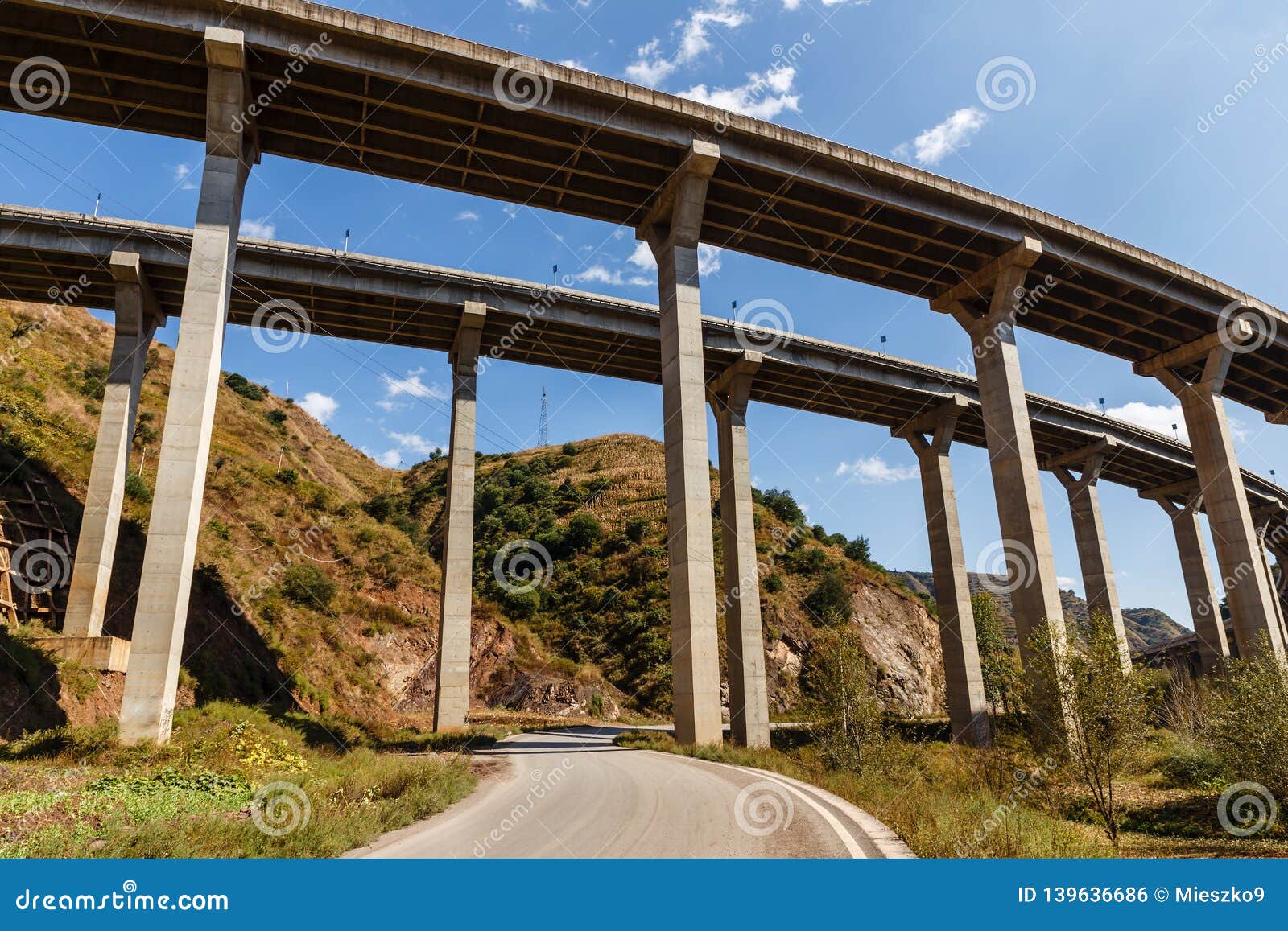 Highway Overpass Bridge, China Stock Photo - Image of nature ...