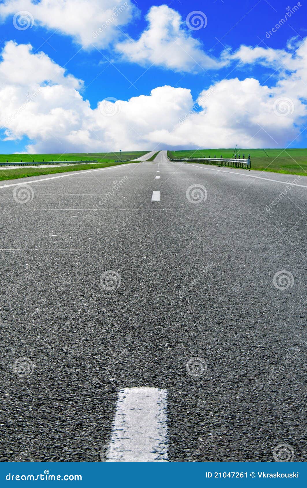 Asphalt road over blue sky stock image. Image of freedom - 21047261