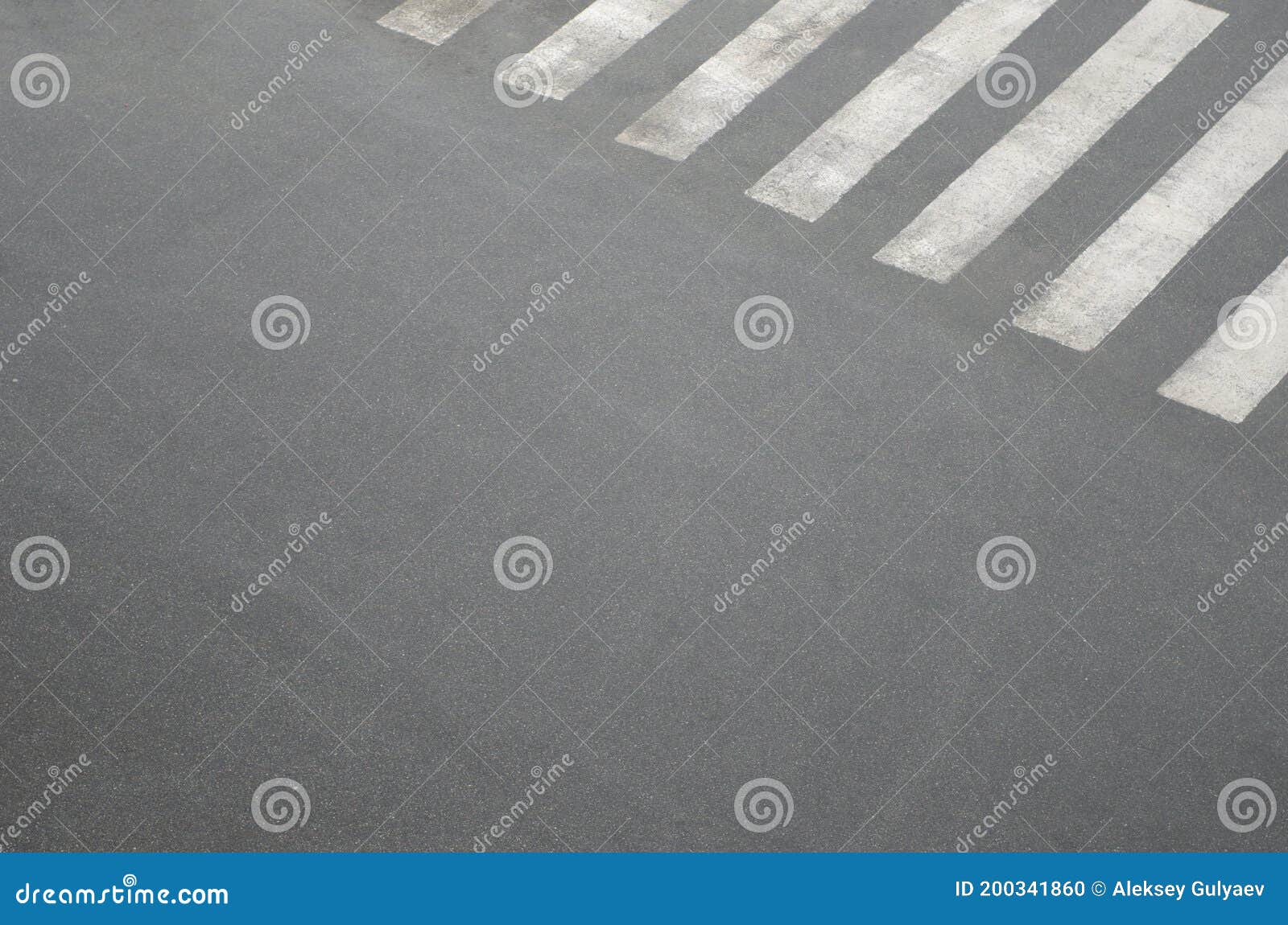Asphalt Road with Pedestrian Crossing Top View Stock Photo - Image of ...