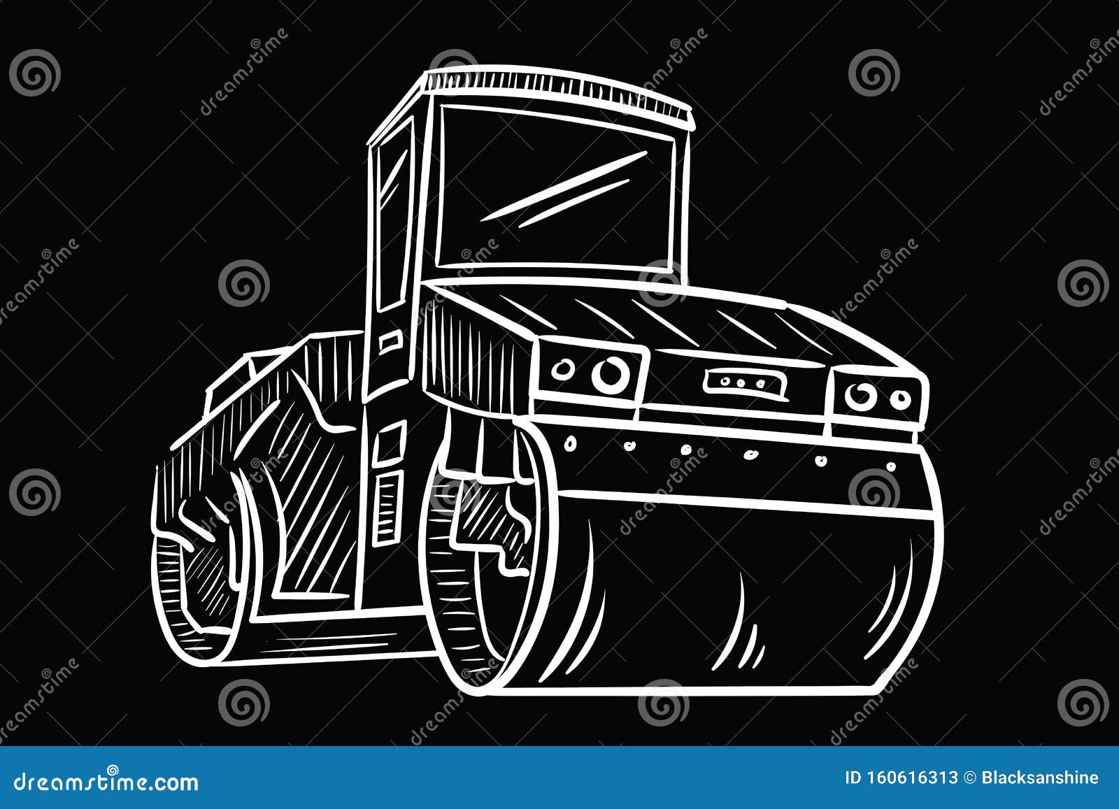 Asphalt Laying Technique And Tow Truck With Road-roller On Platform ...