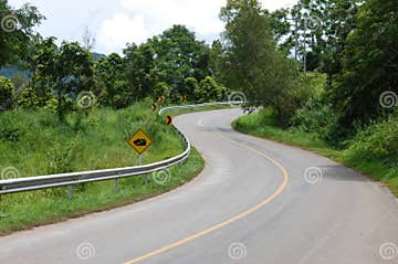 Asphalt Road Sharp S-Curve Road Stock Photo - Image of horizon, hill ...