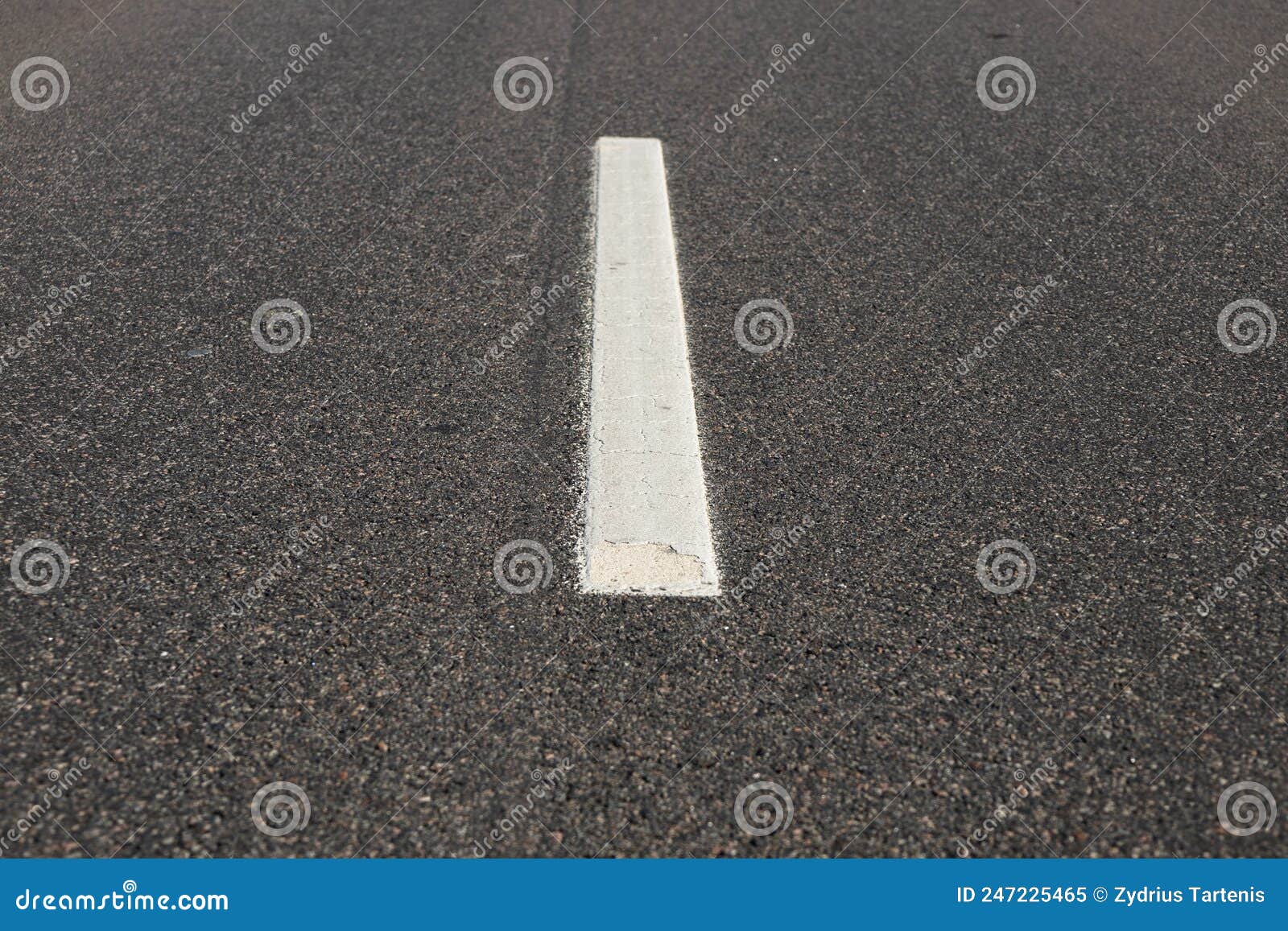 Asphalt Road with Single Solid White Line Road Marking Stock Image ...