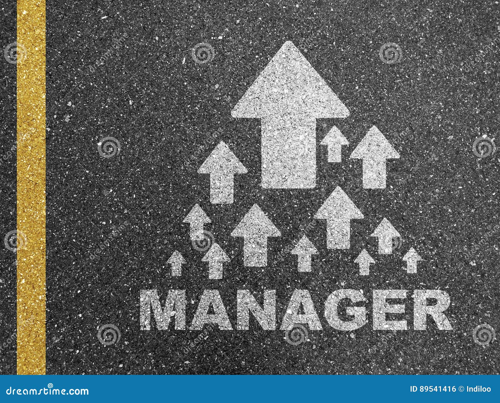 Manager road markings stock illustration. Illustration of markings ...