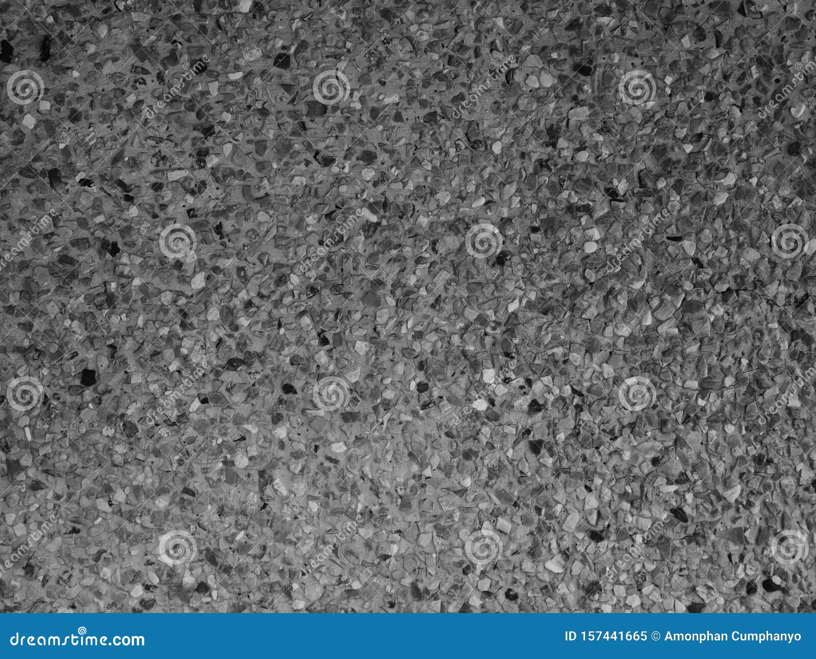 Raw Granite In Cement Masonry In Some Places With Moss Close Up Stock ...