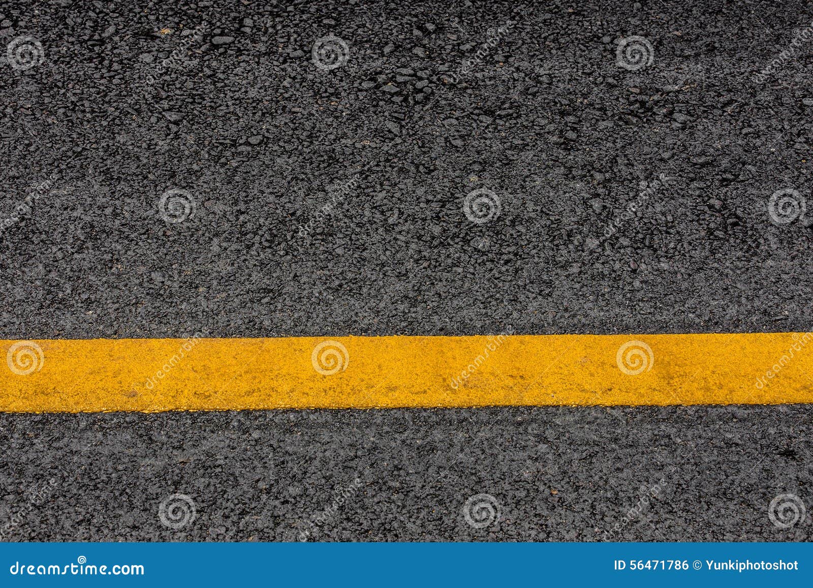 Asphalt Road Texture Background with Yellow Stripes Stock Photo - Image ...