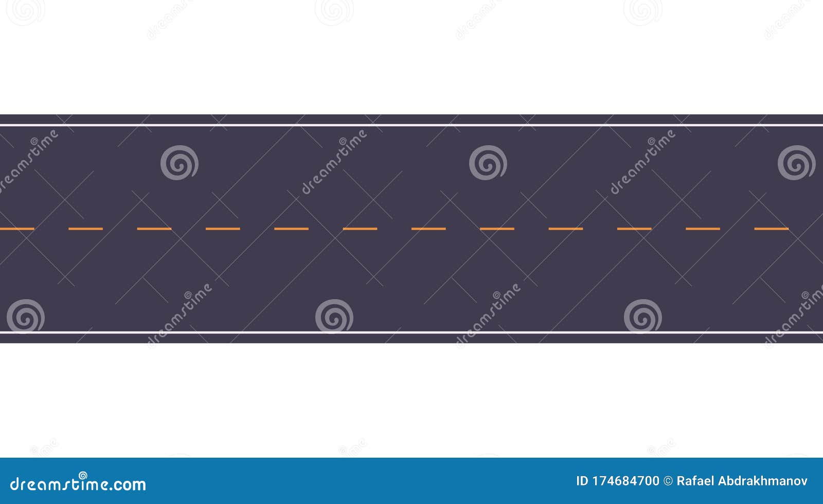 Asphalt Road Texture with White Stripes at the Edges and Yellow Dashed ...
