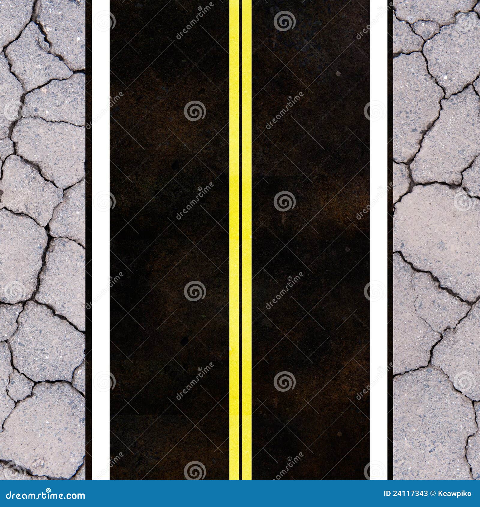 Asphalt Road Texture with Yellow Stripe Stock Image - Image of material ...