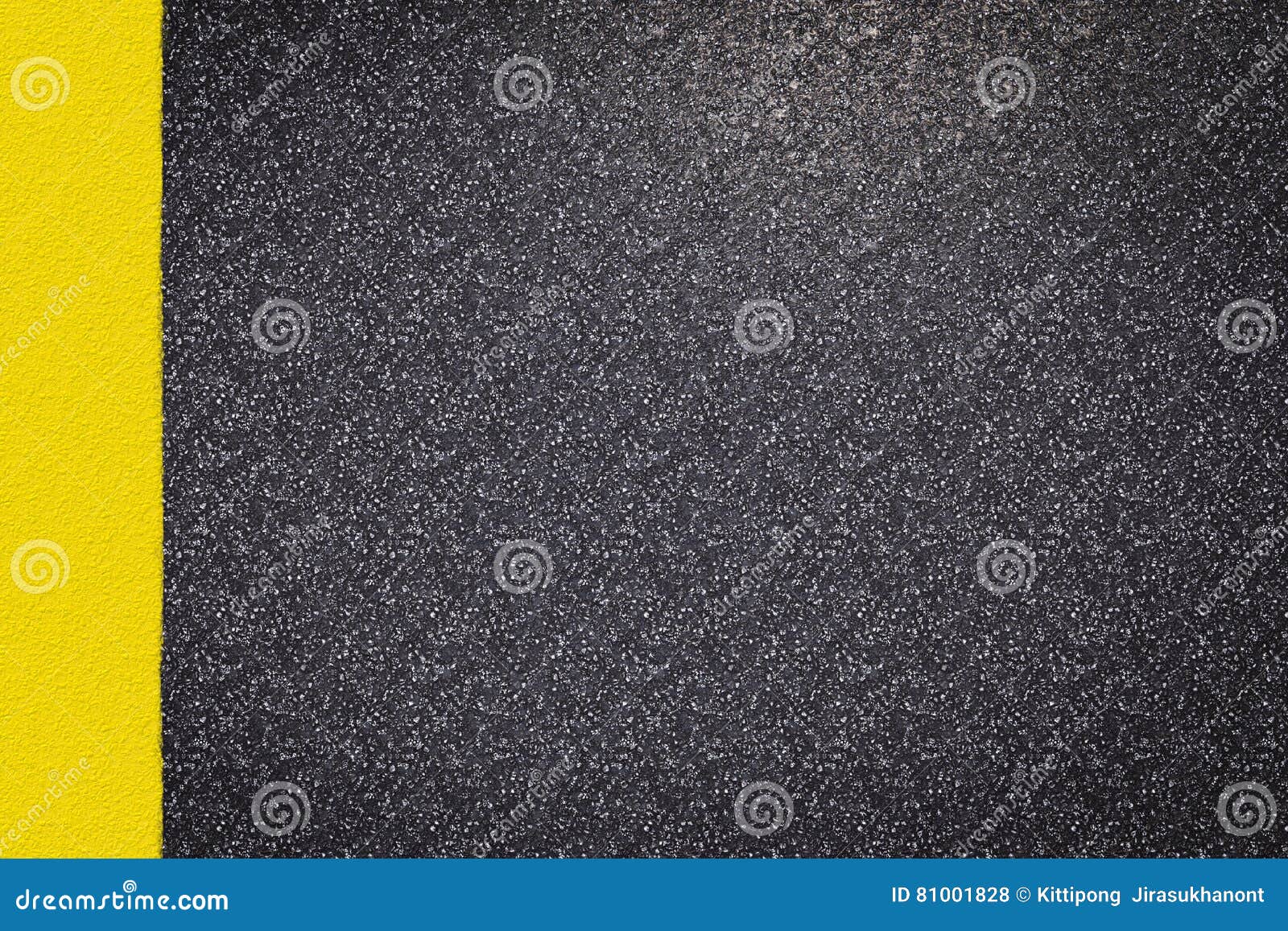 Asphalt Road Top View with Yellow Lines Stock Photo - Image of grained ...