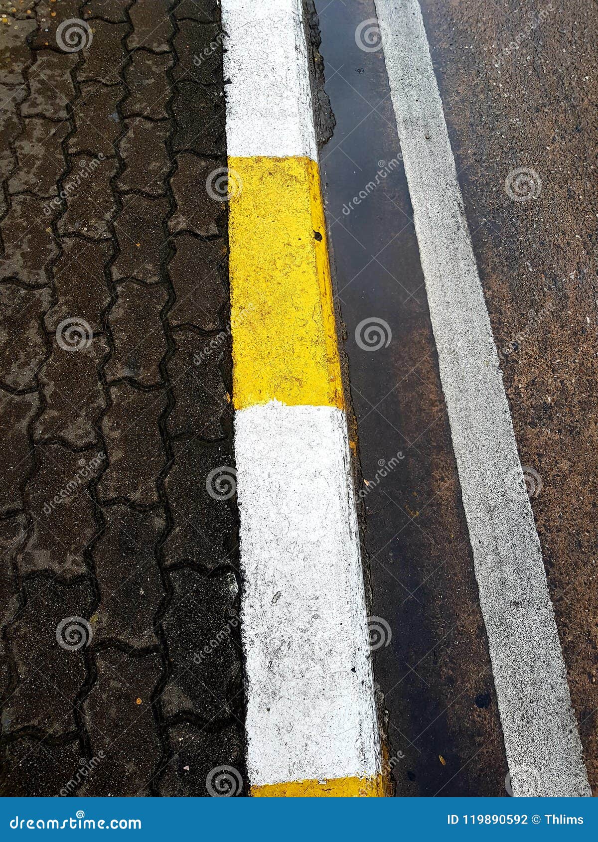 Asphalt Road and Traffic Lines. Stock Photo - Image of asphalt, road ...