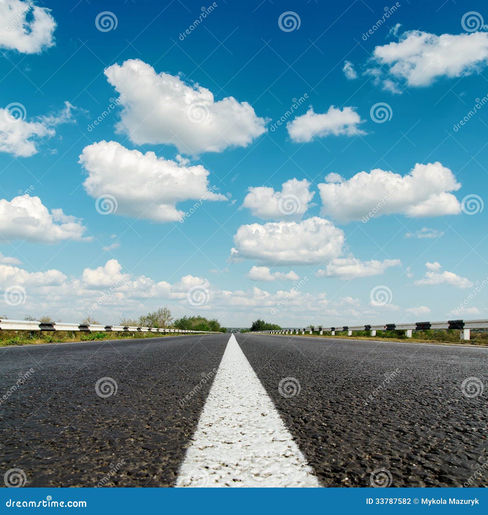 Asphalt Road Under Blue Sky Stock Photo - Image of cloud, horizon: 33787582