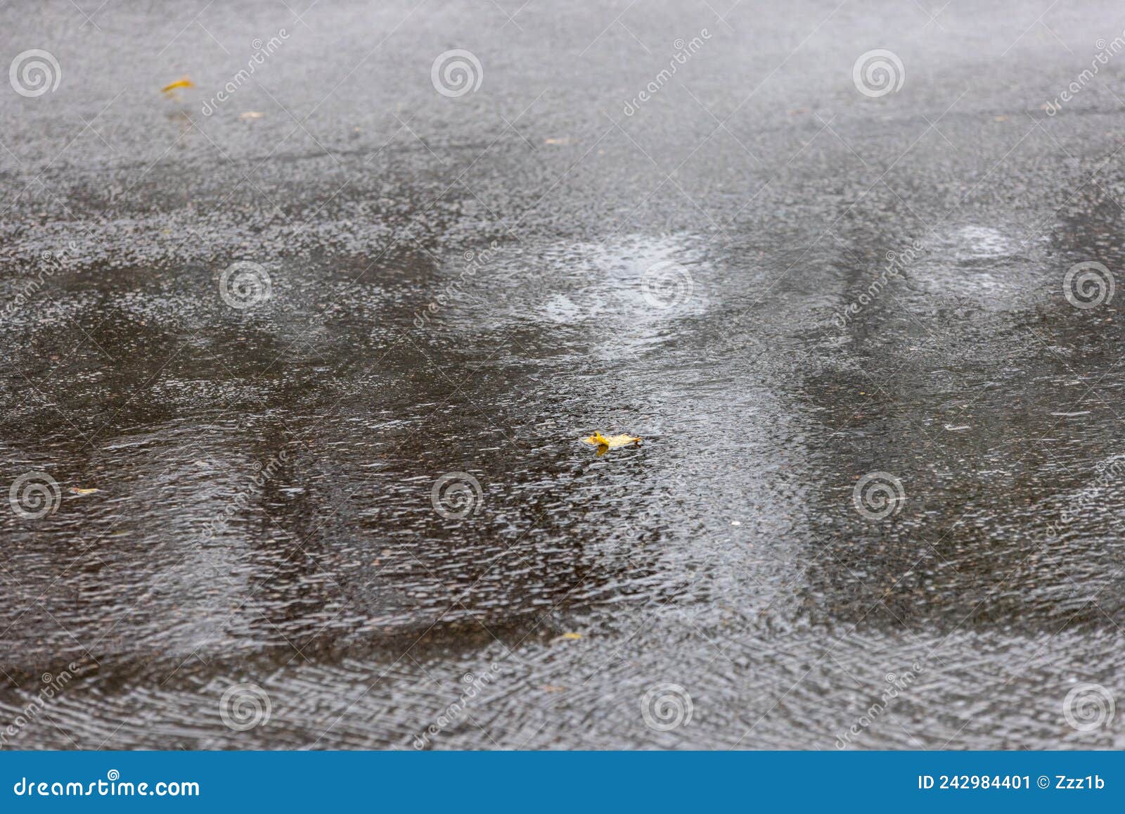 Asphalt Road Under Rainfall or Drizzle with Fast Shutter Speed Stock ...