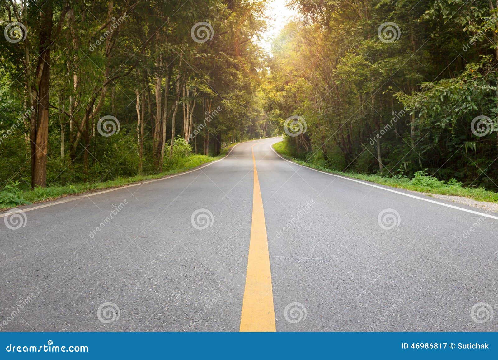 Asphalt road way empty stock image. Image of transport - 46986817