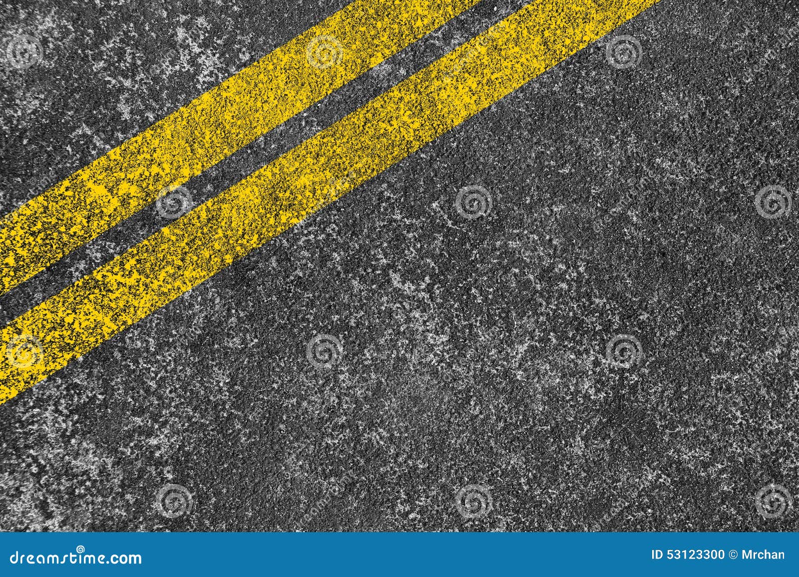 Asphalt Road with Yellow Line Stock Photo - Image of grained, covering ...