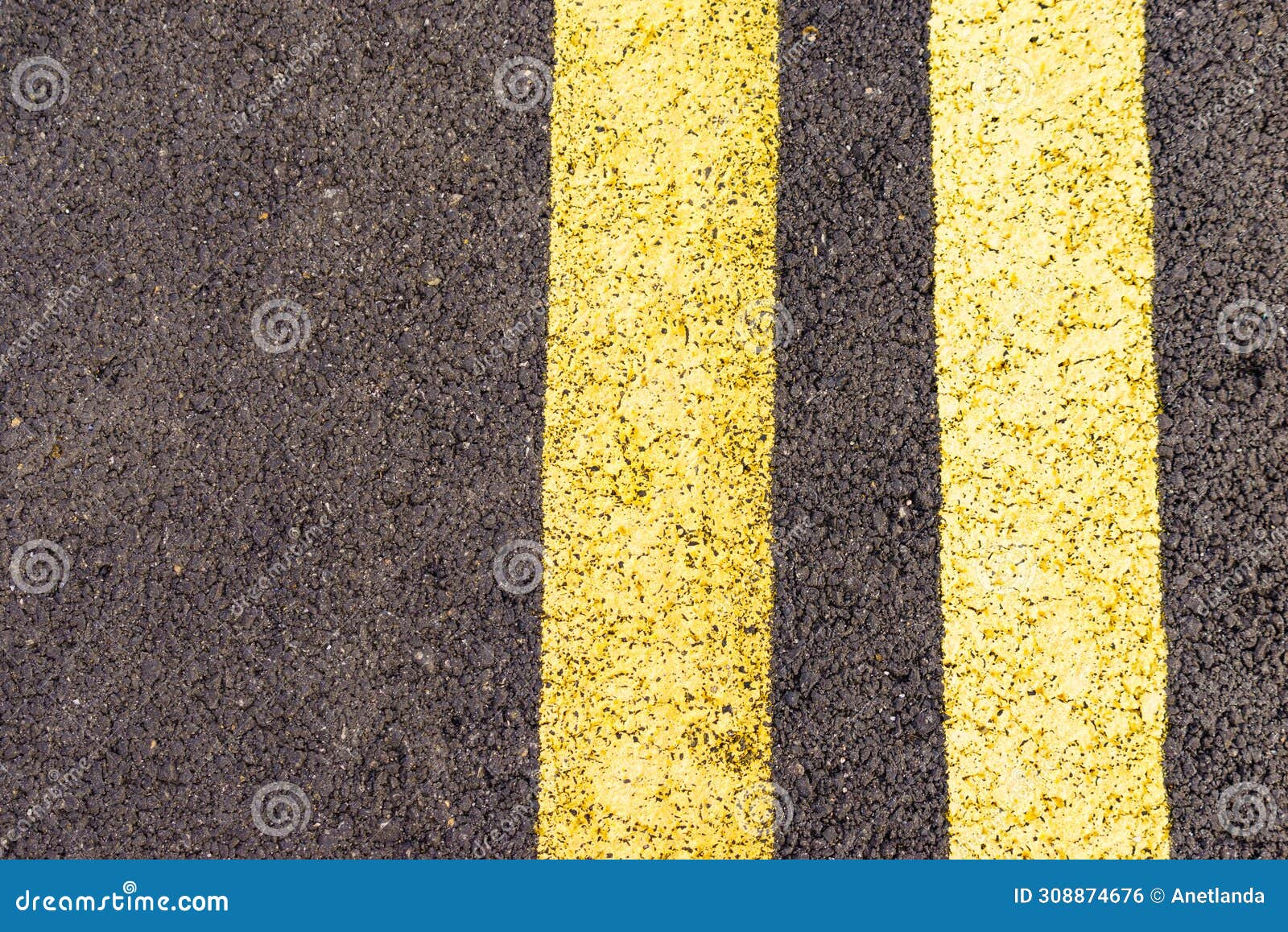 Asphalt Road with Yellow Line Marks Stock Photo - Image of street, line ...