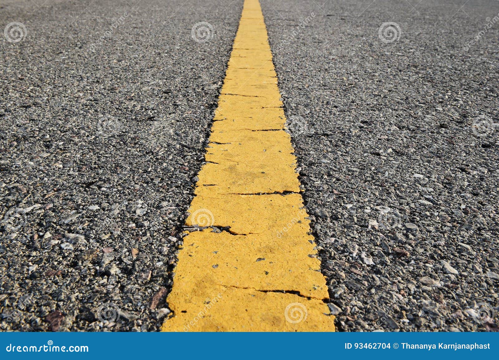 Yellow Strip Road Markings On Asphalt Royalty-Free Stock Photography ...