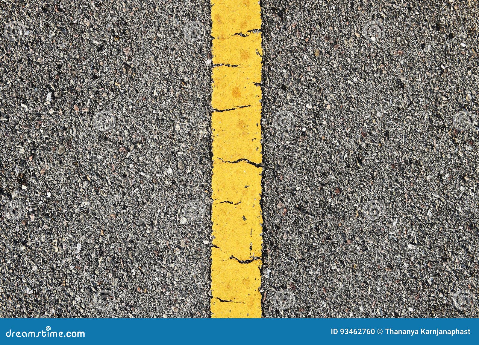 Asphalt Road with Yellow Strip Stock Photo - Image of texture, road ...