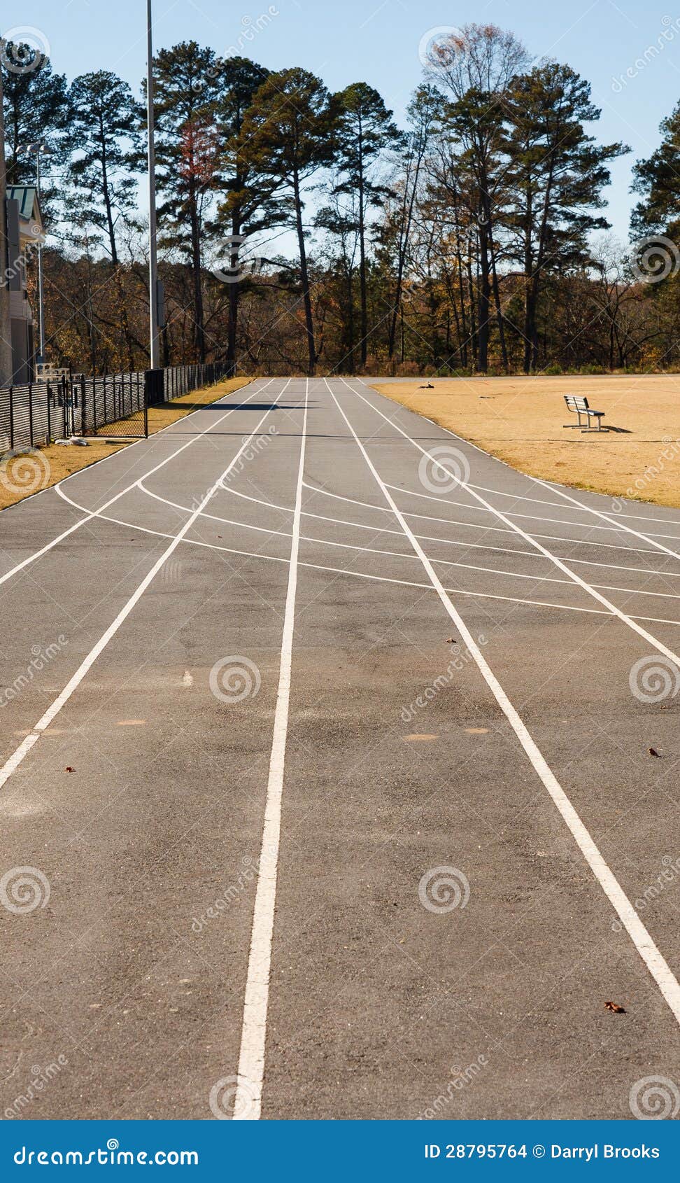 Asphalt Running Track Straight Away Stock Photo - Image of running ...