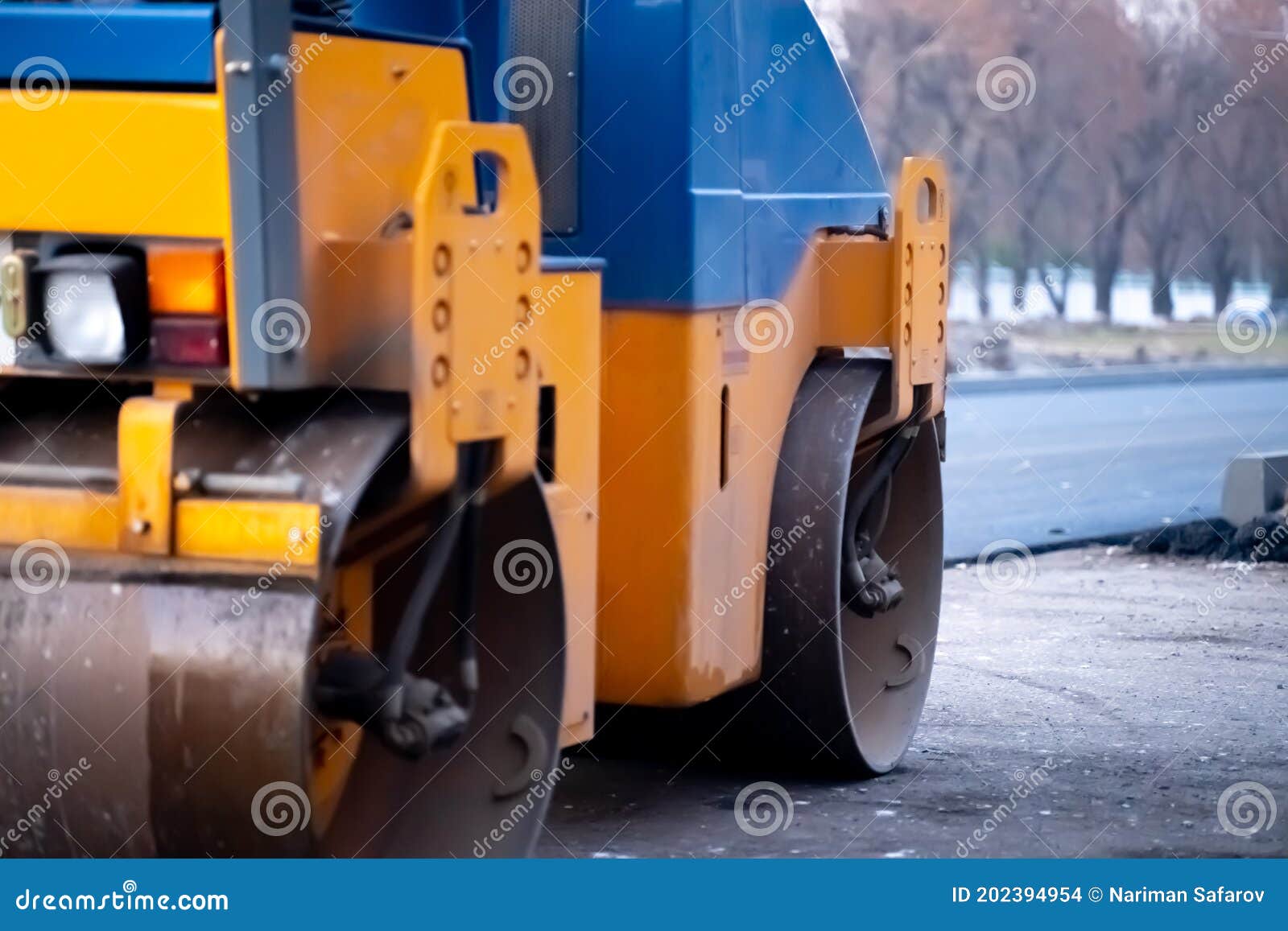 Asphalt Smoothing and Road Repairing Machine Stock Photo - Image of ...