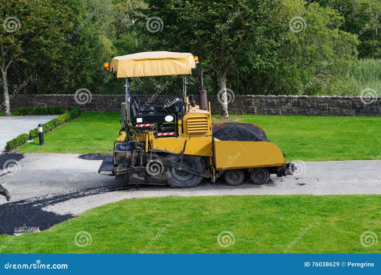 Asphalt spreader machine stock image. Image of spreader - 76038629