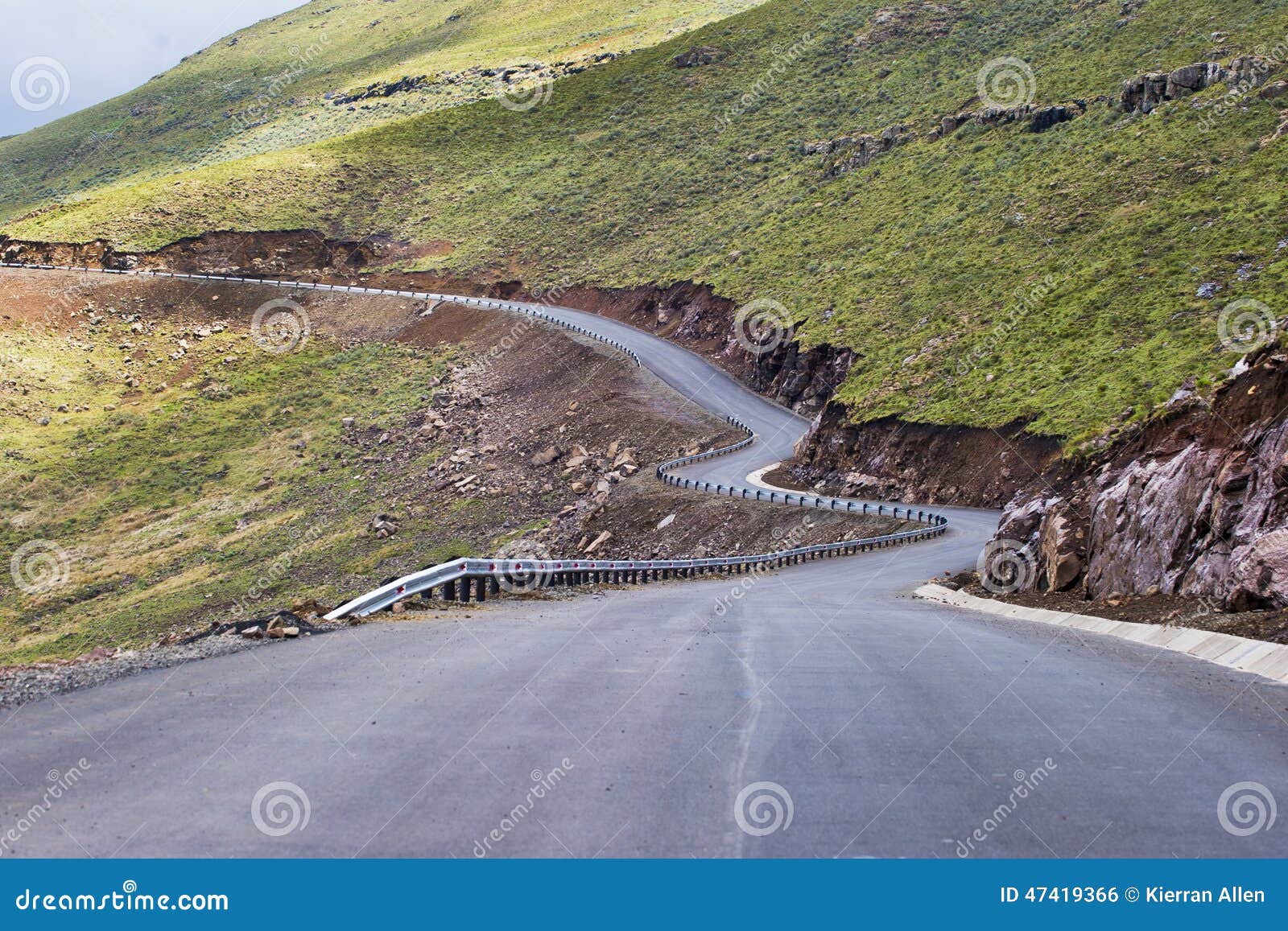Asphalt Tar Road in Lesotho Mountains Stock Photo - Image of distance ...