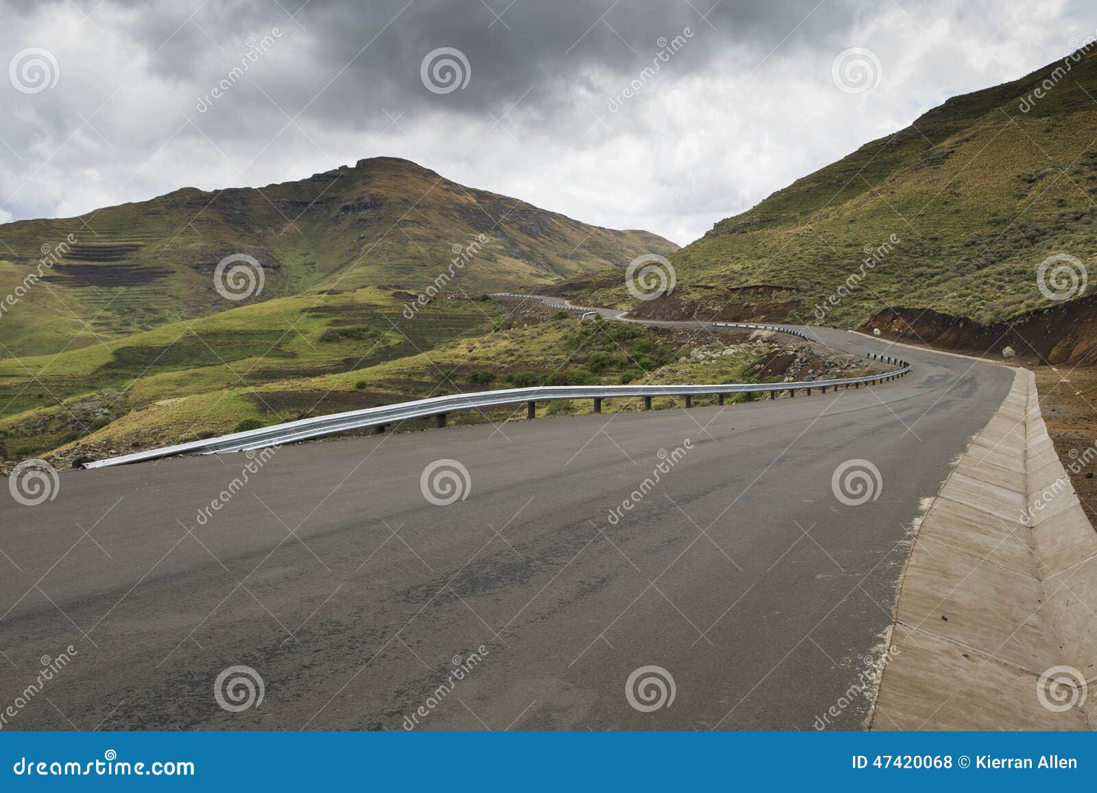 Asphalt Tar Road in Lesotho Mountains Stock Photo - Image of epic, mood ...