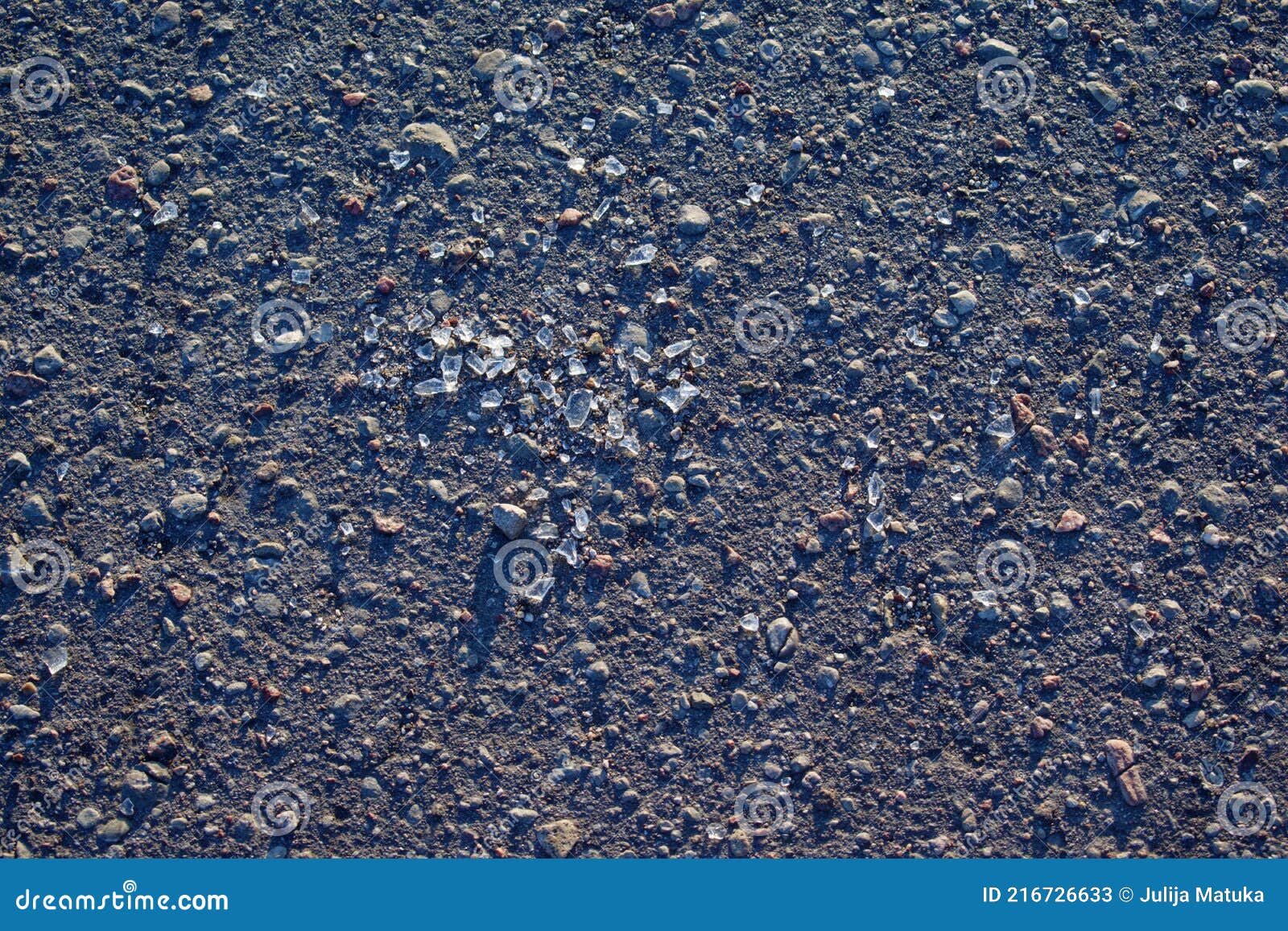 Asphalt Texture with Glass Shards Stock Image - Image of glass ...