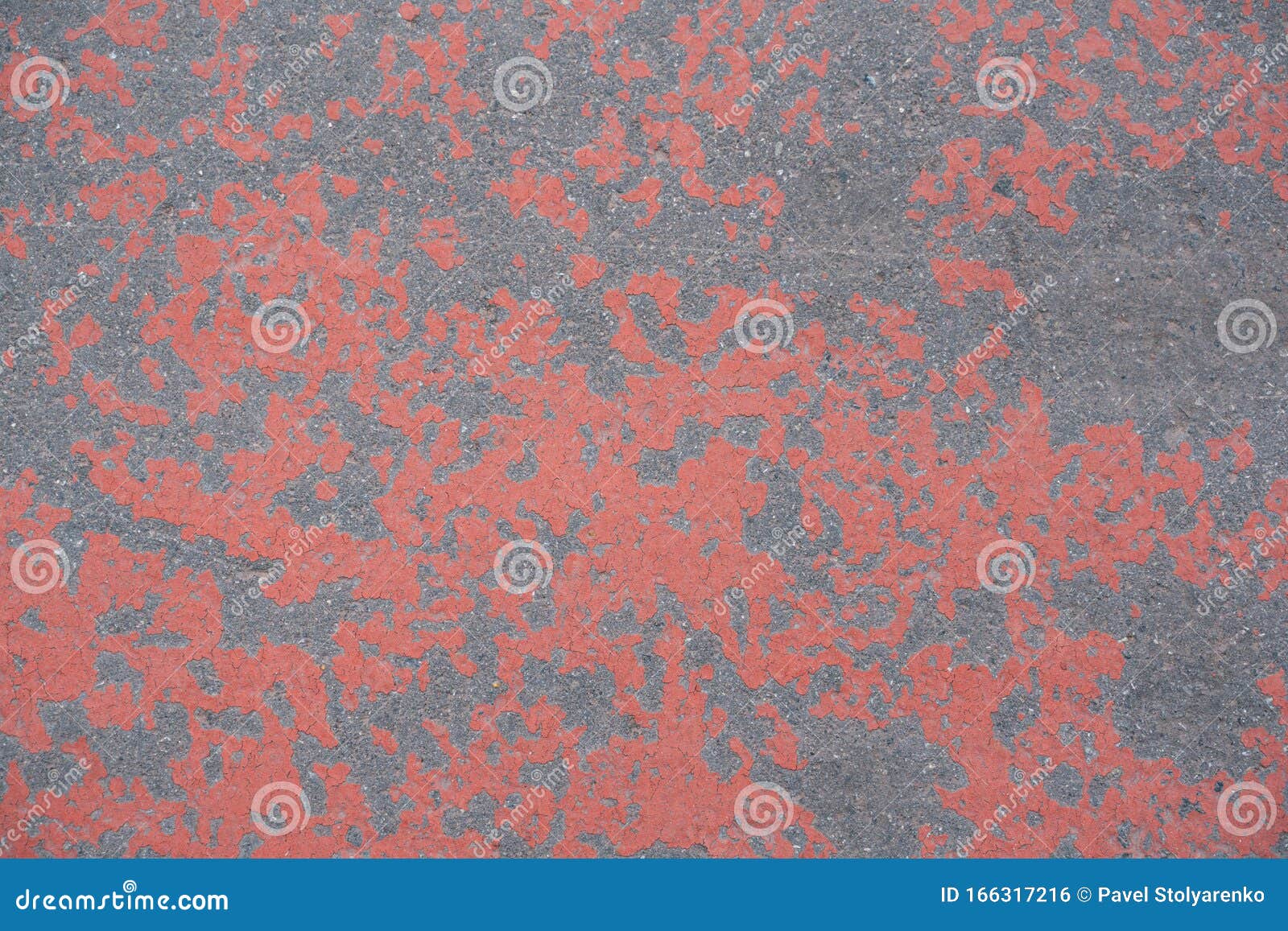 Asphalt Texture with Old Red Paint Stock Photo - Image of black, design ...