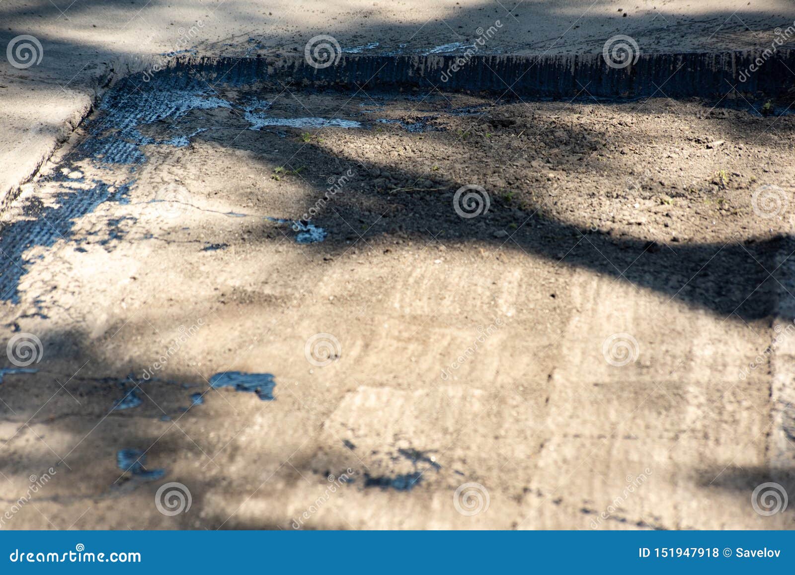 Toxic Tar Asphalt Chemical In Detail And Closeup Clay. Former Dump ...